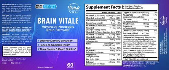 Brain Vitale - 60 Capsules - My Stellar Lifestyle